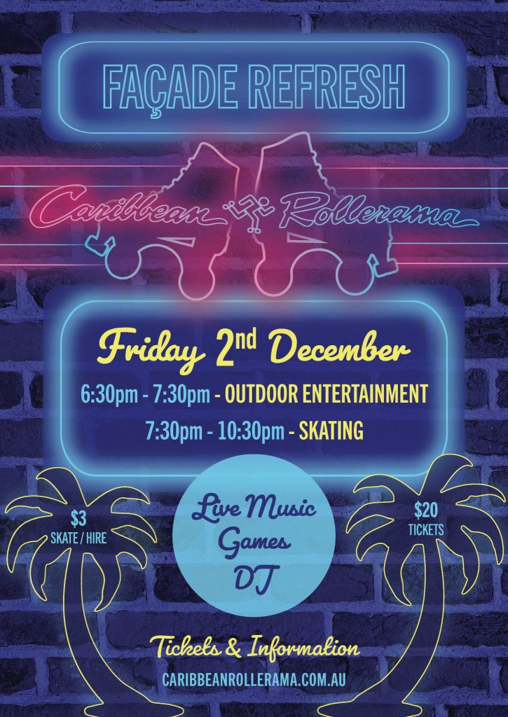 Rollerama Facade Refresh Celebration | Caribbean Rollerama